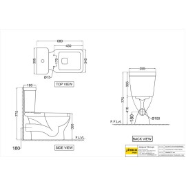 Essco Aspire P-Trap Two Pc. floor mounted Toilet Seat