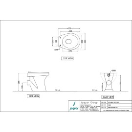 Essco EWC S-Trap 220mm Toilet Seat | Soft Close Cover